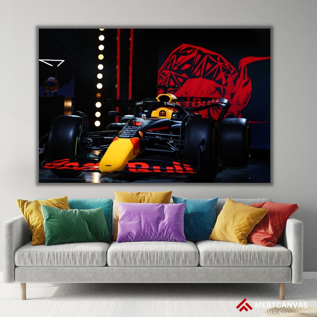 Red Bull Racing Canvas Max Verstappen Canvas Formula 1 Poster Red Bull ...
