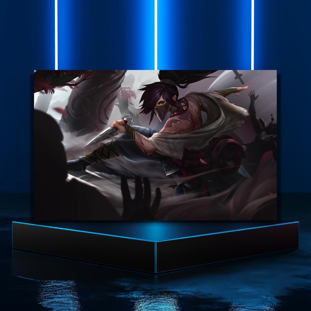 Akali League of Legends League of Legends Canvas Art League of Legends ...
