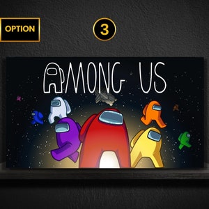 Among Us Video Game Characters Poster Canvas Print Wall Art Decor Boys ...