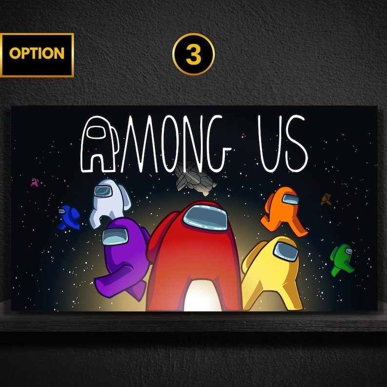 Among Us Video Game Characters Poster Canvas Print Wall Art - Etsy