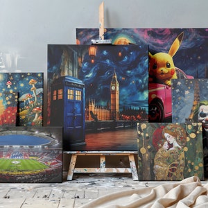 Canvas Doctor Who Tardis Box Paris Wall Art Doctor Who Wall Art Eiffel ...