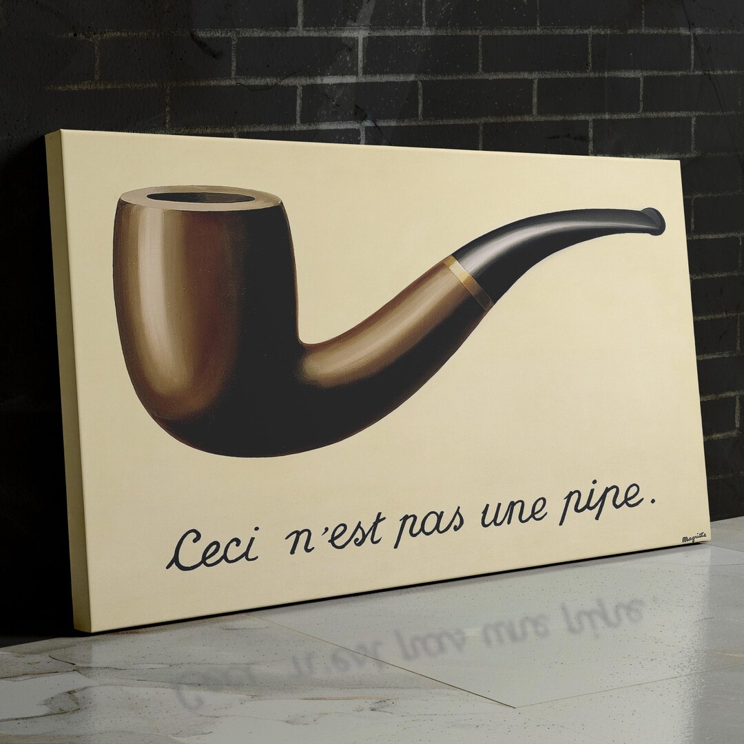 Rene Magritte Pipe Canvas Poster - Rene Magritte Pipe Wall Art - Unique ...