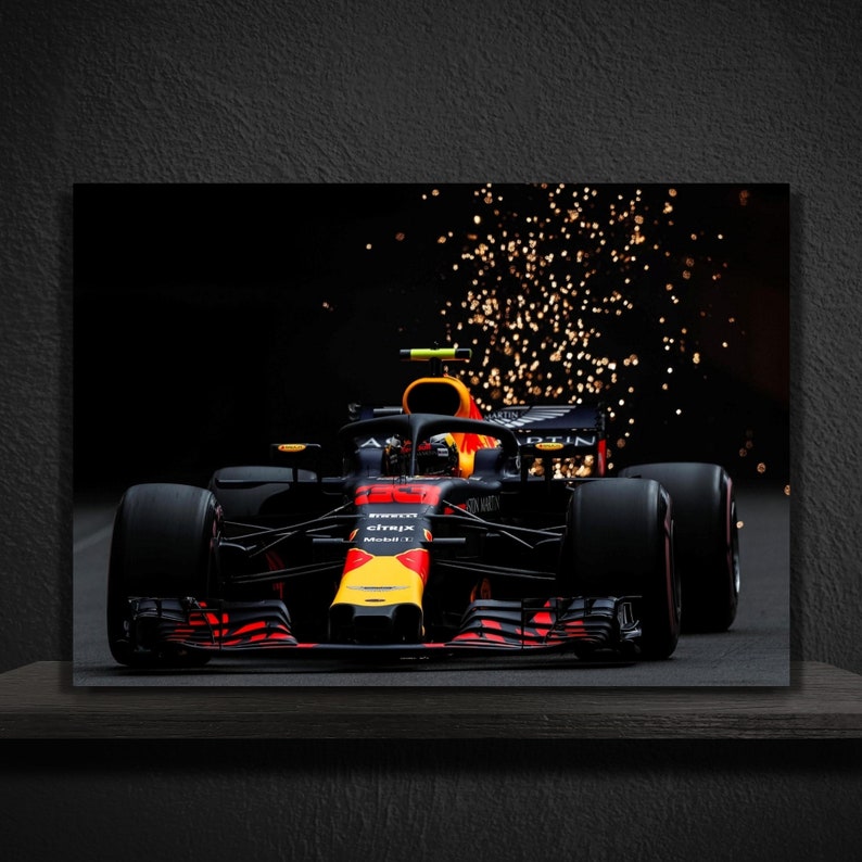 Max Verstappen Poster Red Bull Racing Canvas Max Verstappen - Etsy