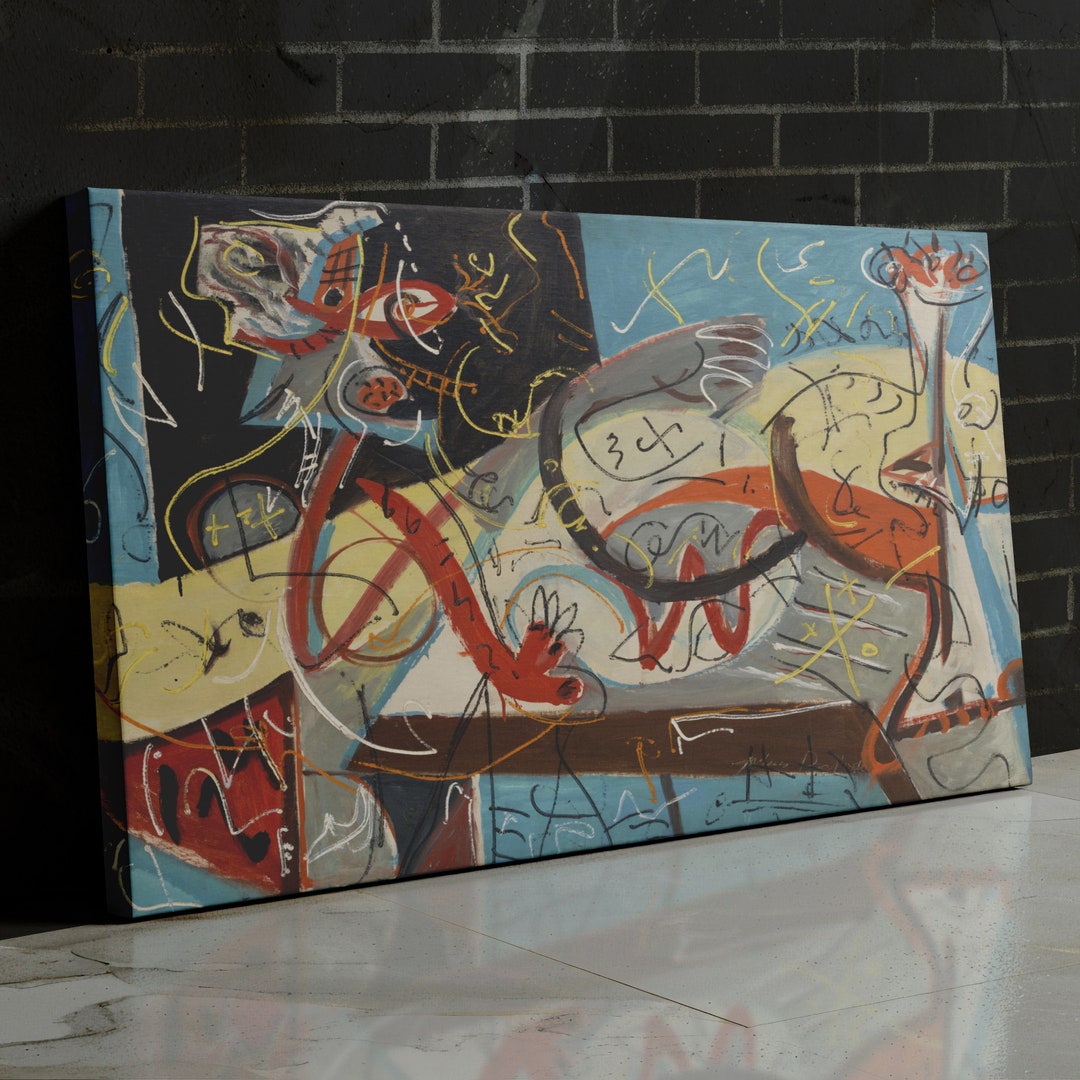Abstract Expressionist Canvas Print | Jackson Pollock Inspired ...