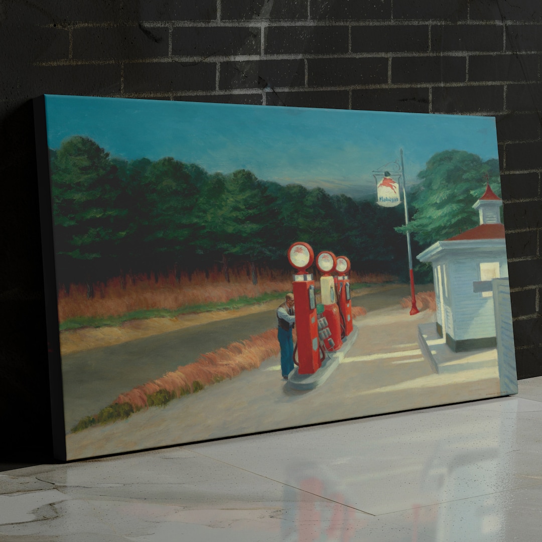 Edward Hopper Gas Station Canvas Art | Iconic 'gas' 1940 Painting Print ...