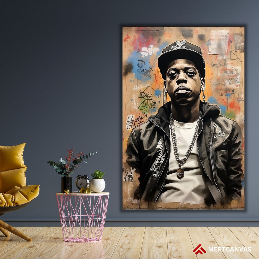 Jay Z Jay-z Poster Canvas All Time Rappers Canvas Jay Z Hip Hop Canvas ...