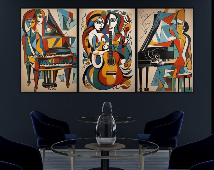 Pablo Picasso Style Face Design Canvas Pablo Picasso Abstract Canvas ...