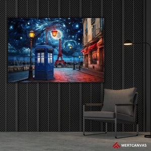 Canvas Doctor Who Tardis Box Paris Wall Art Doctor Who Wall Art Eiffel ...