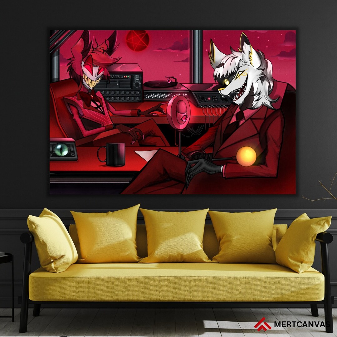 Alastor Poster Alastor Canvas Hazbin Hotel Art Demon Character Design ...