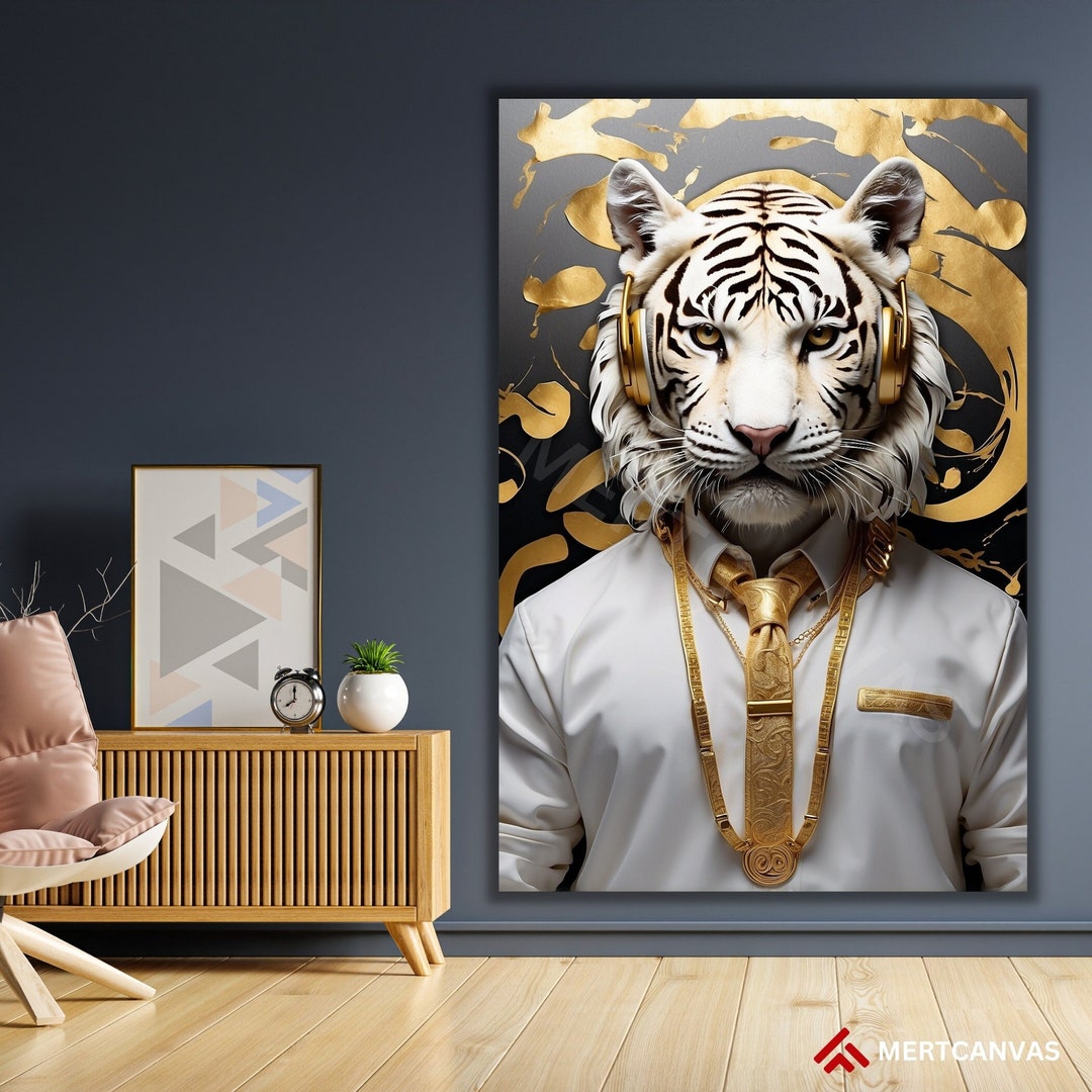 Dj Tiger My Design Dj Tiger Dj Gifts for Dj Canvas Art Dj Tiger Poster ...