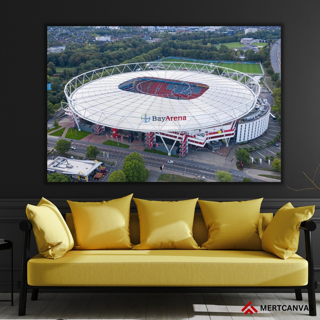 Bayarena Bayer 04 Leverkusen Stadium Poster Bayarena Stadium Canvas ...