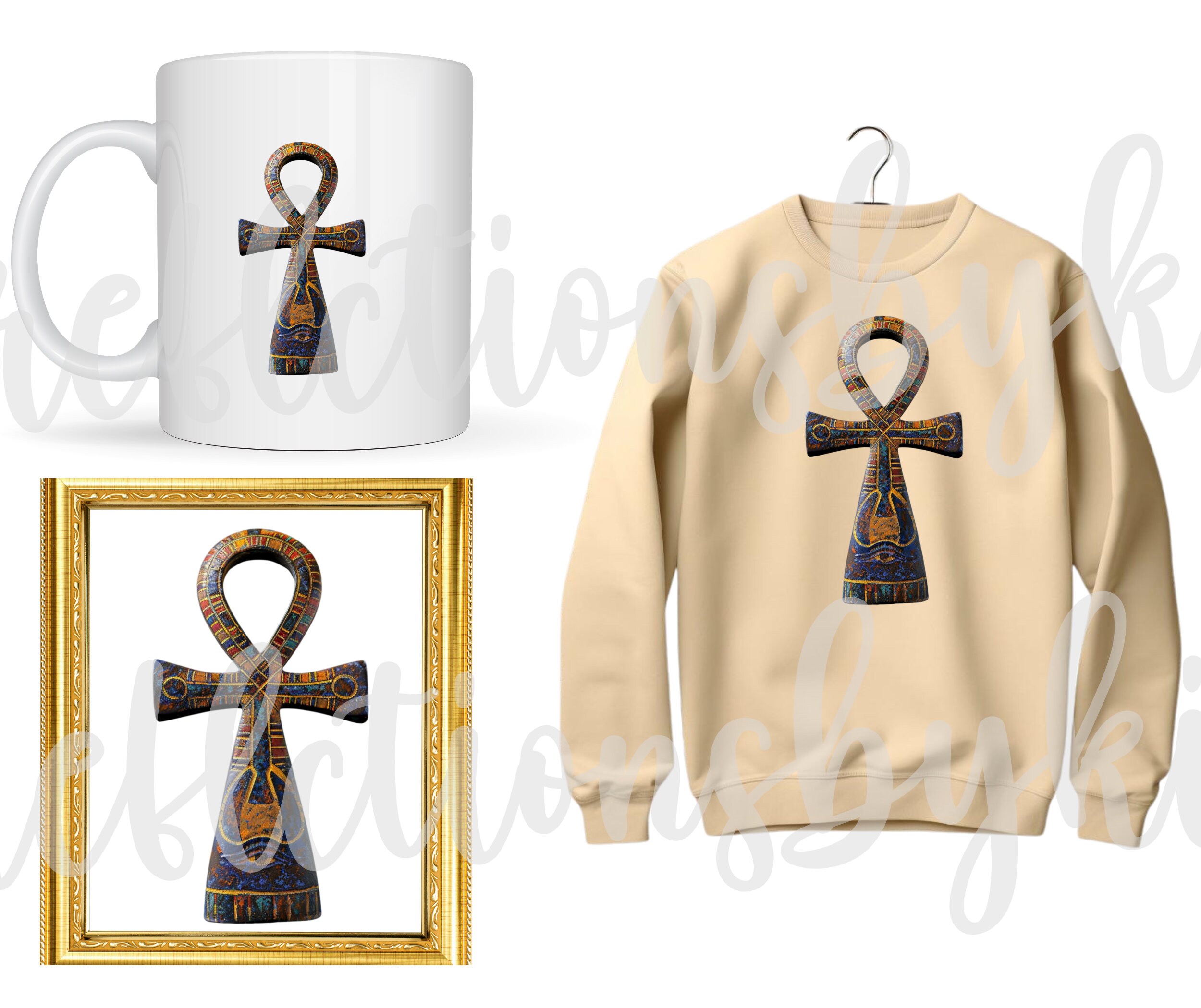 Colorful Ankh PNG, Ancient Egyptian Png, Life PNG, Digital Clipart ...