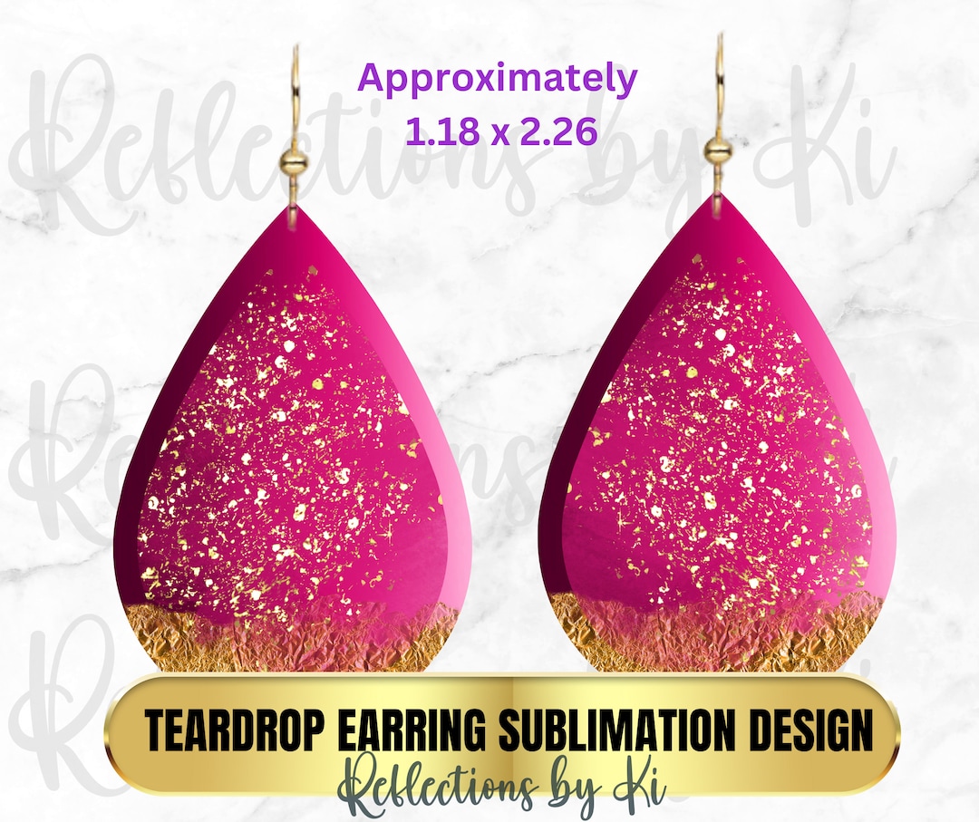 Sublimation Earring Designs, Teardrop Sublimation PNG Design, lila Baby ...