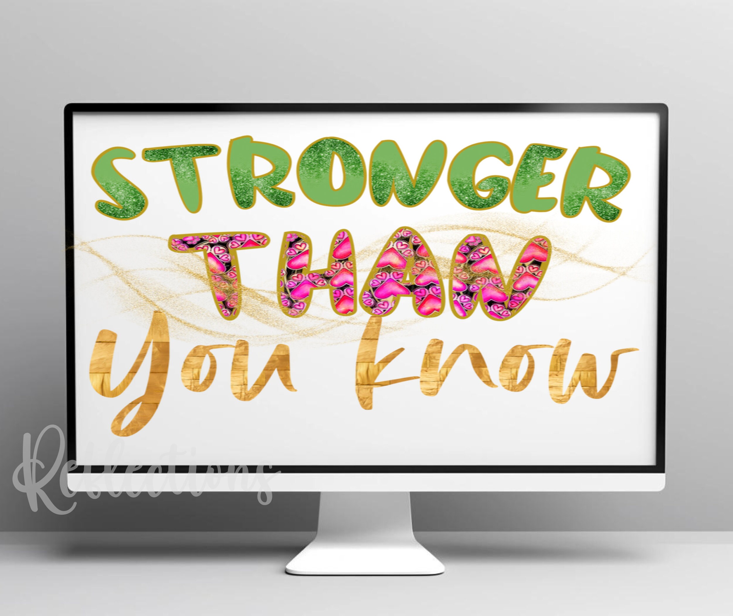 Clipart Inspiration Quotes, Uplifting SVG, Affirmation SVG, stronger ...