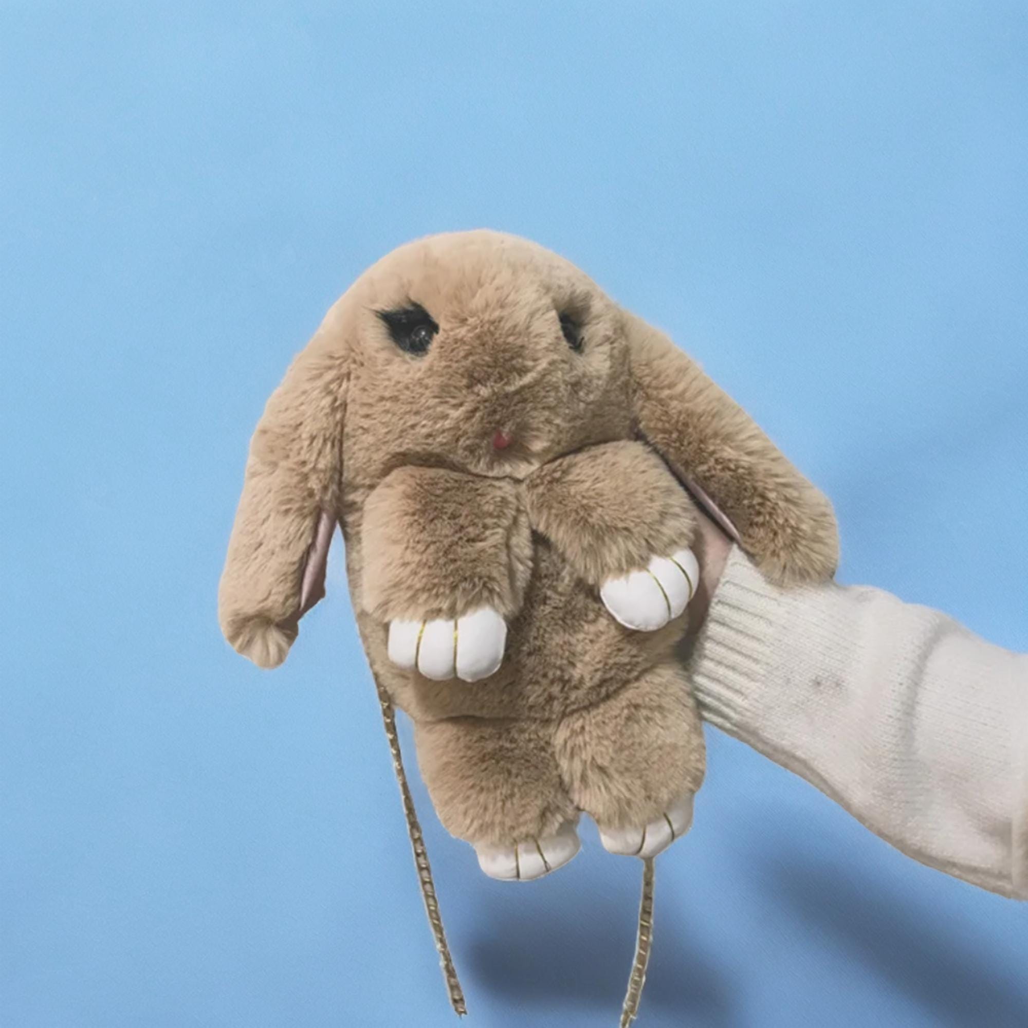 Cute Plush Bunny Rabbit Shoulder Bag, Cartoon Faux Fur Crossbody Purse ...