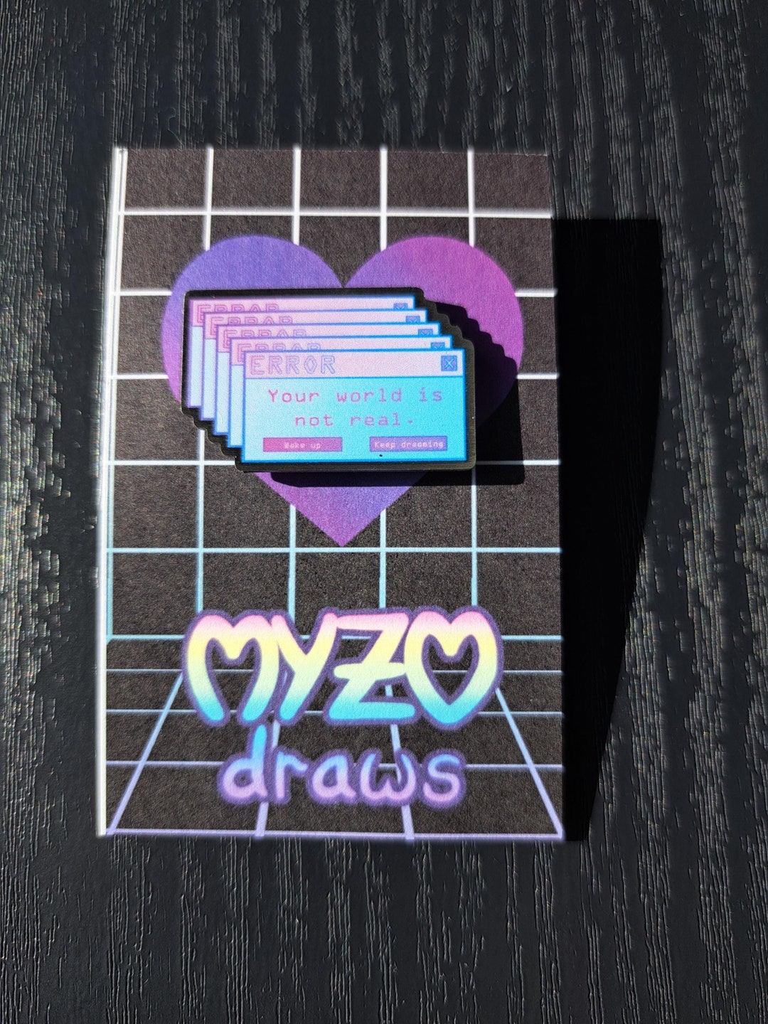 ERROR Your World is Not Real Acrylic Metal Pin, Cyberpunk Glitch ...