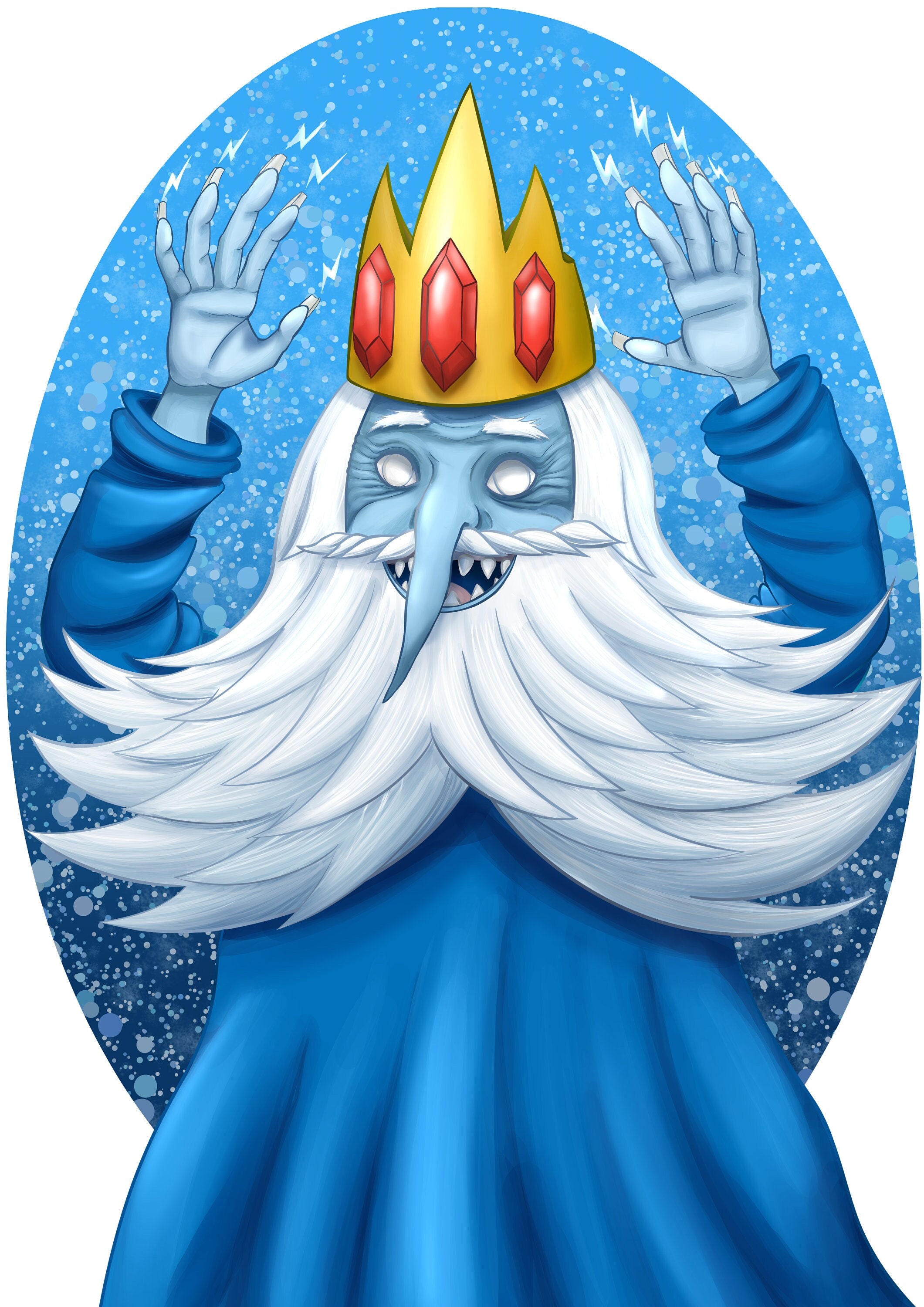 Ice King Fanart Print, Adventure Time Artwork, Small Artist Art Print ...