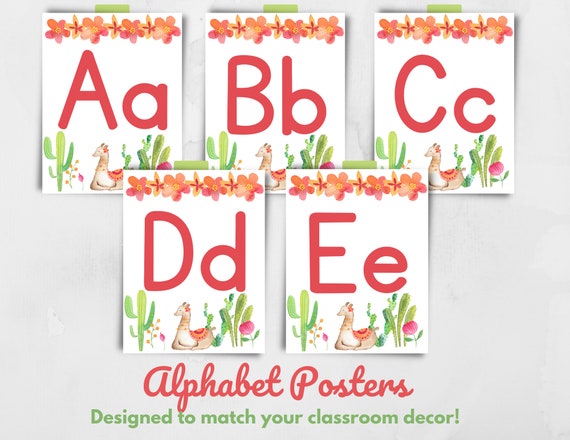 Alphabet Posters Llama Alphabet Posters Printable Alphabet - Etsy Australia