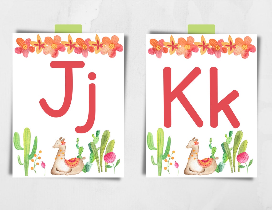 Alphabet Posters Llama Alphabet Posters Printable Alphabet - Etsy