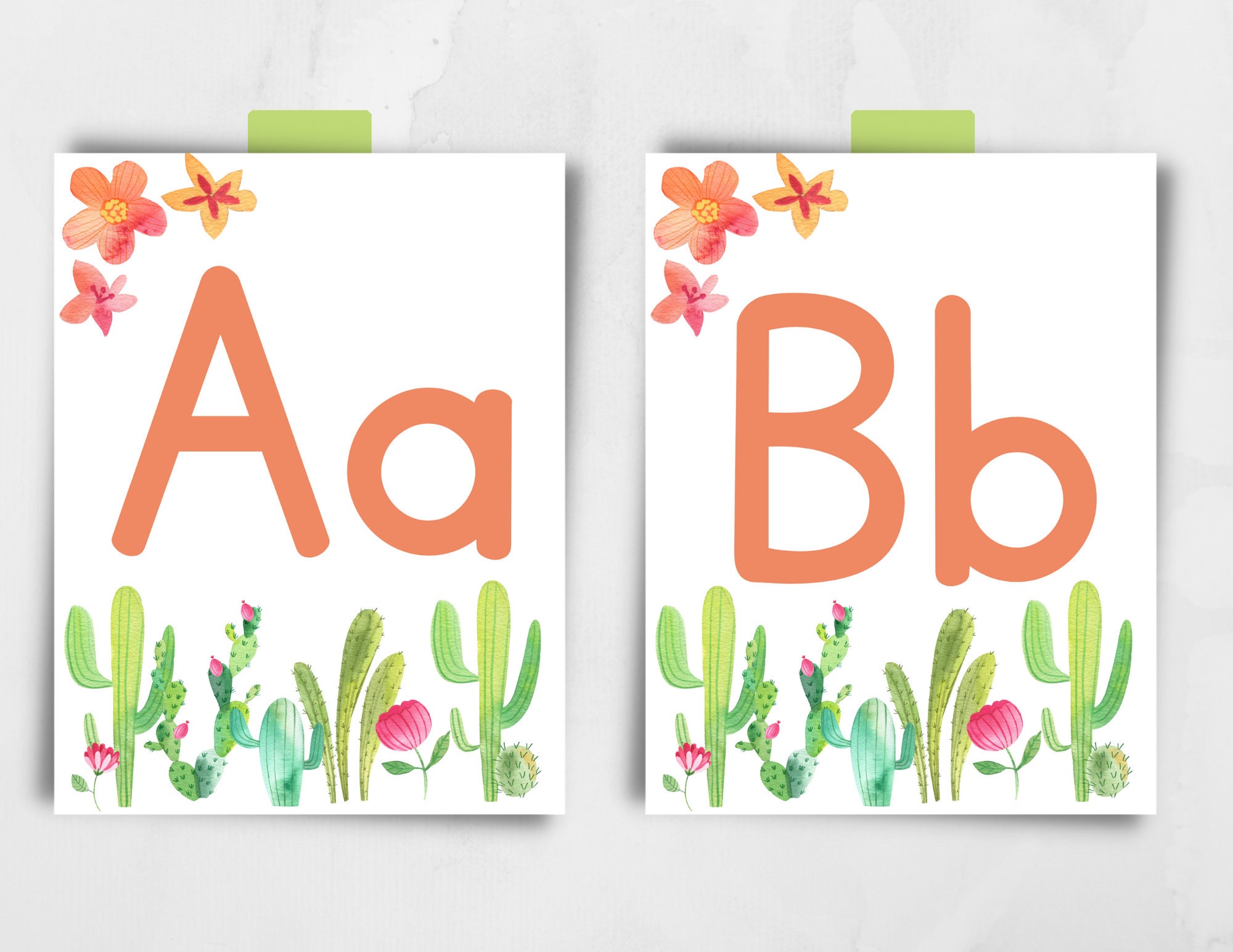 Cactus Alphabet Posters Alphabet Posters Printable Alphabet Classroom ...