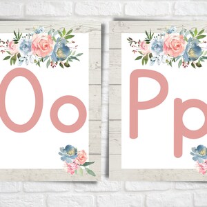 Alphabet Posters Floral Alphabet Posters Printable - Etsy