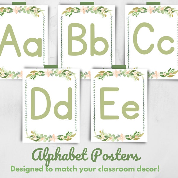 Alphabet Classroom Posters Elementary - Etsy
