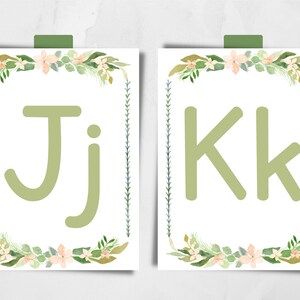 Alphabet Posters Floral Alphabet Posters Printable Alphabet Classroom ...