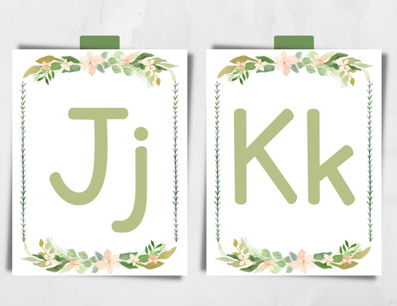 Alphabet Posters Floral Alphabet Posters Printable - Etsy