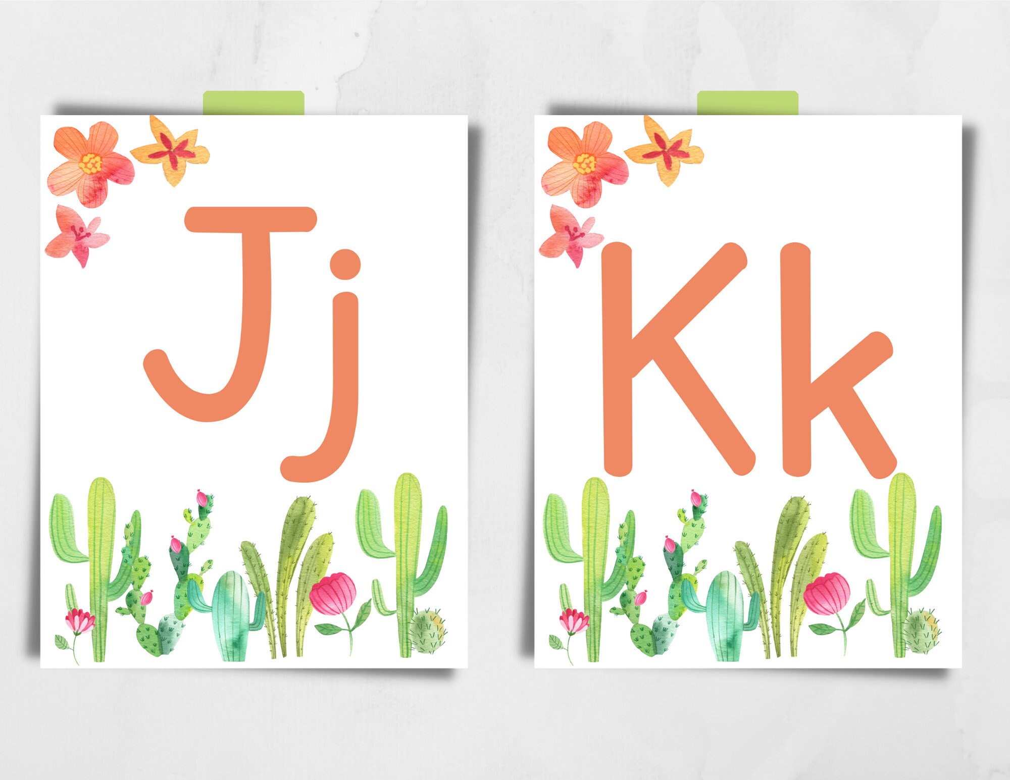 Cactus Alphabet Posters Alphabet Posters Printable Alphabet Classroom ...