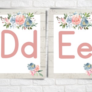Alphabet Posters Floral Alphabet Posters Printable - Etsy