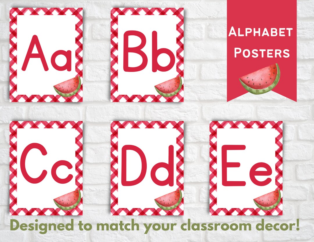 Alphabet Posters Picnic Alphabet Posters Printable Alphabet Classroom ...