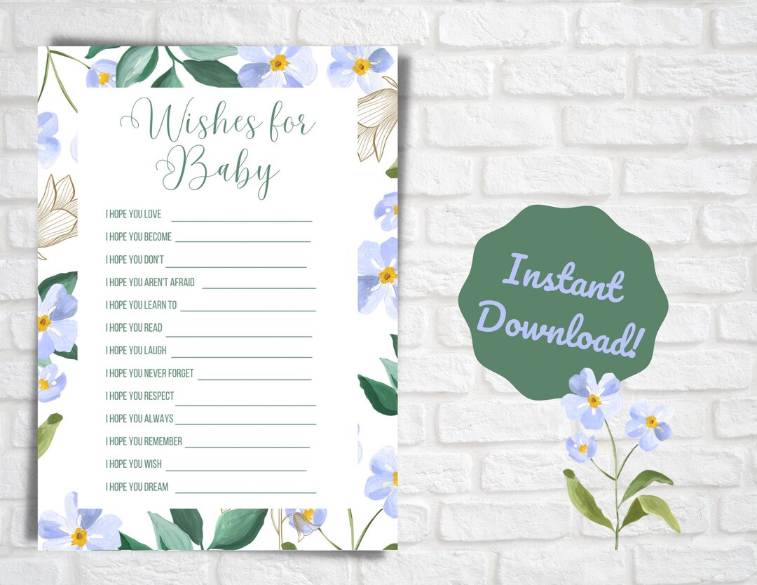 Baby Shower Wishes for Baby Game | Baby Shower Games Wishes for Baby ...