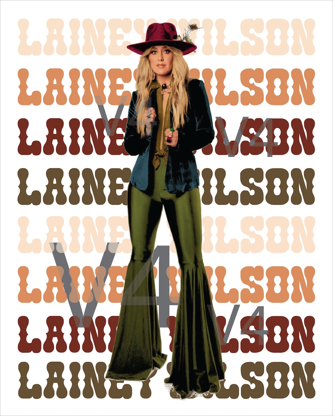 Lainey Wilson Poster Set Digital File PNG - Etsy