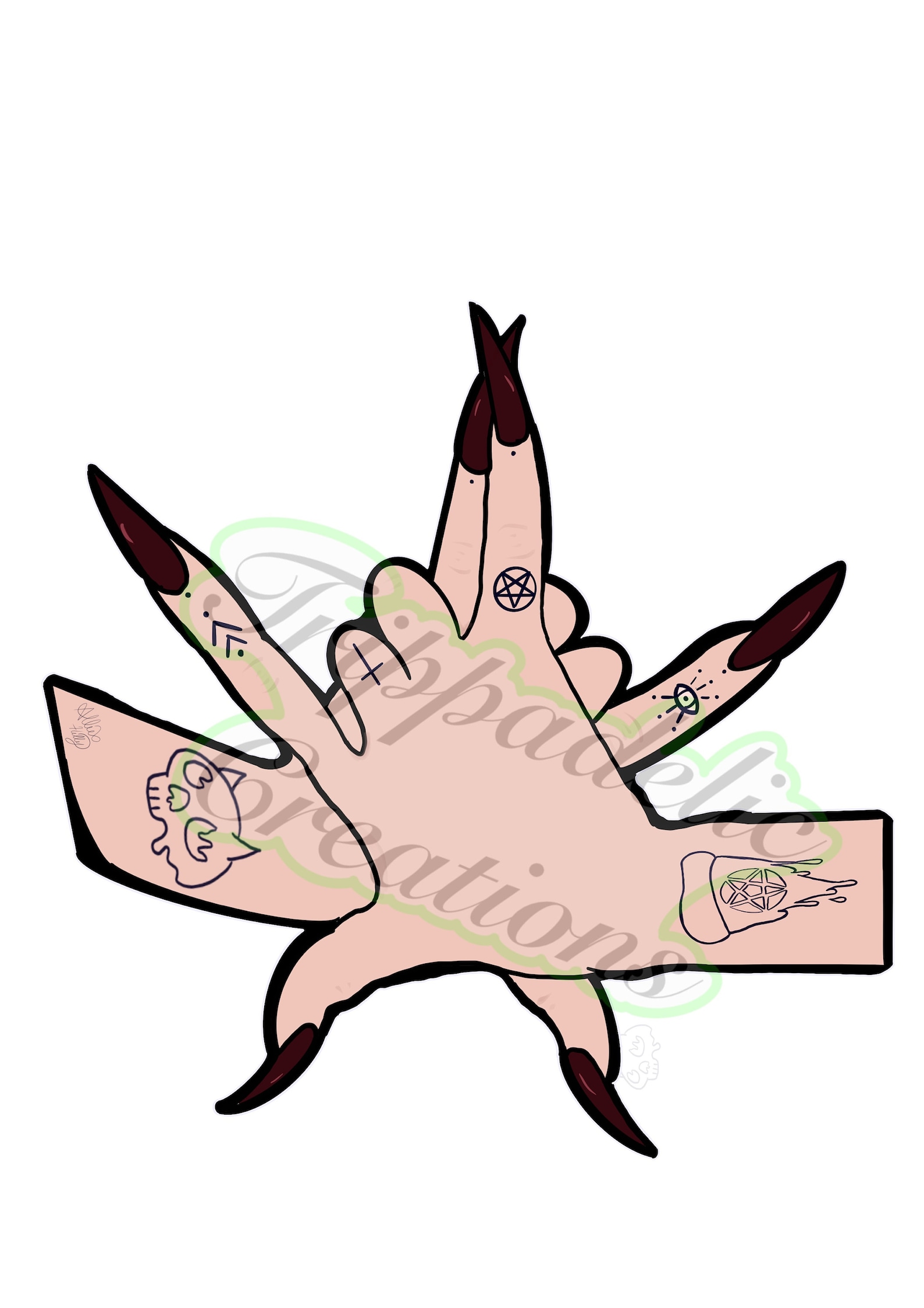 Pentagram Hands - Etsy
