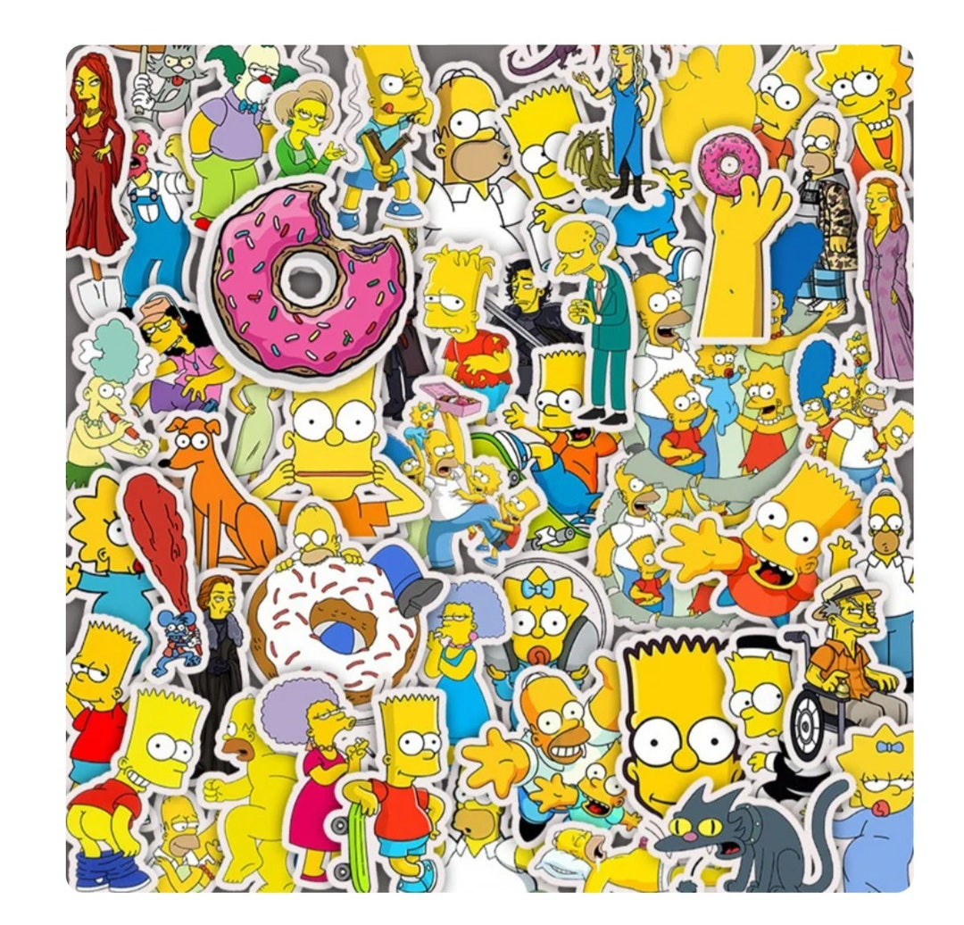 Stickers the Simpsons Homer Bart Marge Maggie Lisa TV - Etsy