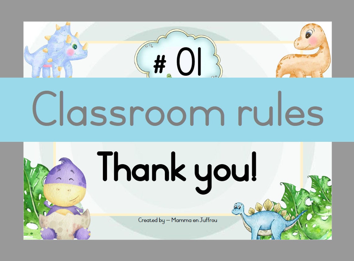 Dinosaur Classroom Rules OPTION 2 - Etsy UK
