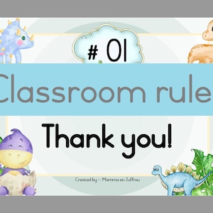 Dinosaur Classroom Rules OPTION 2 - Etsy UK