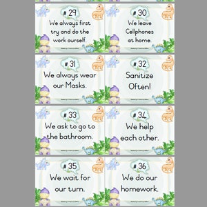 Dinosaur Classroom Rules OPTION 2 - Etsy UK