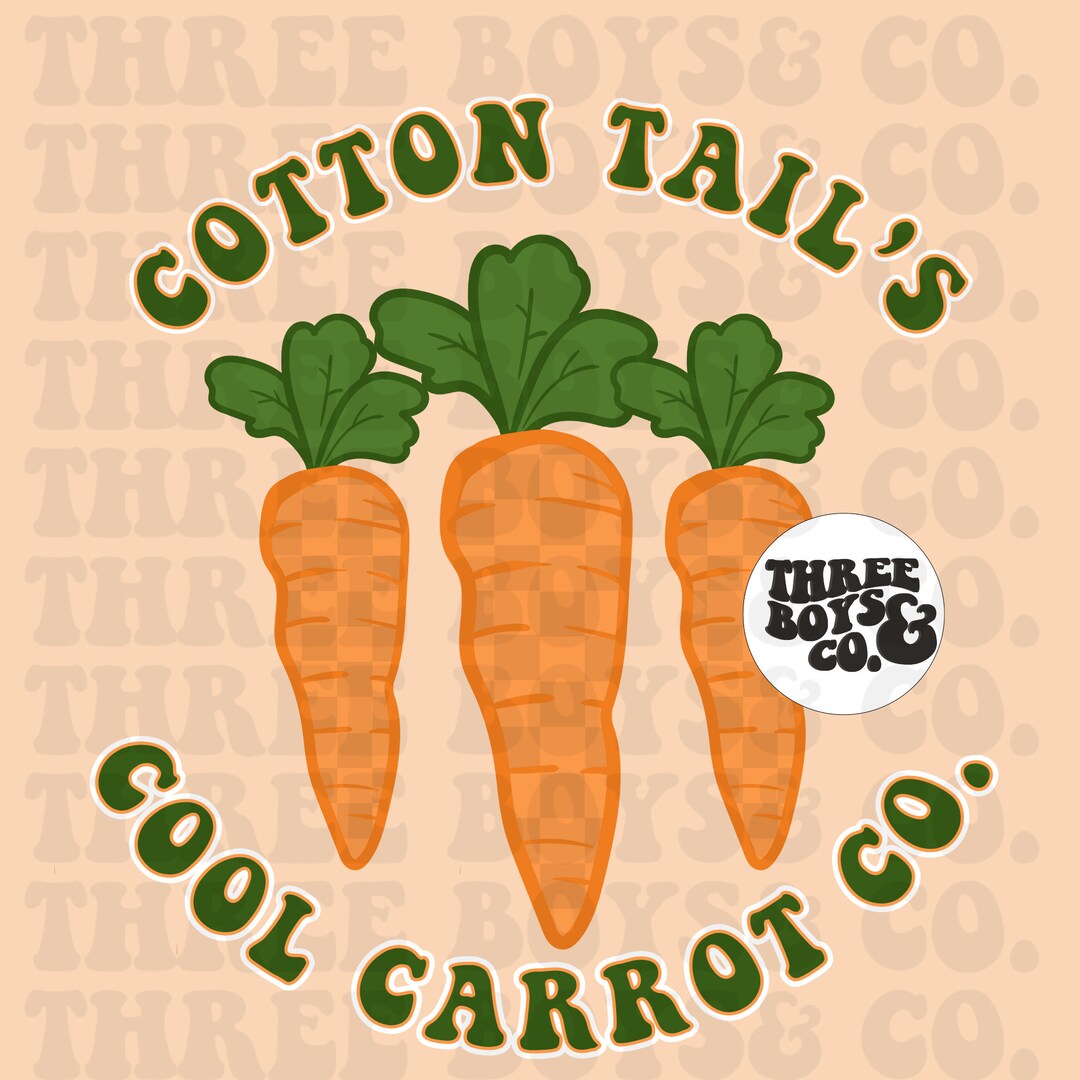 Cotton Tails Cool Carrot Co Png | Easter Png | Carrots Png - Etsy