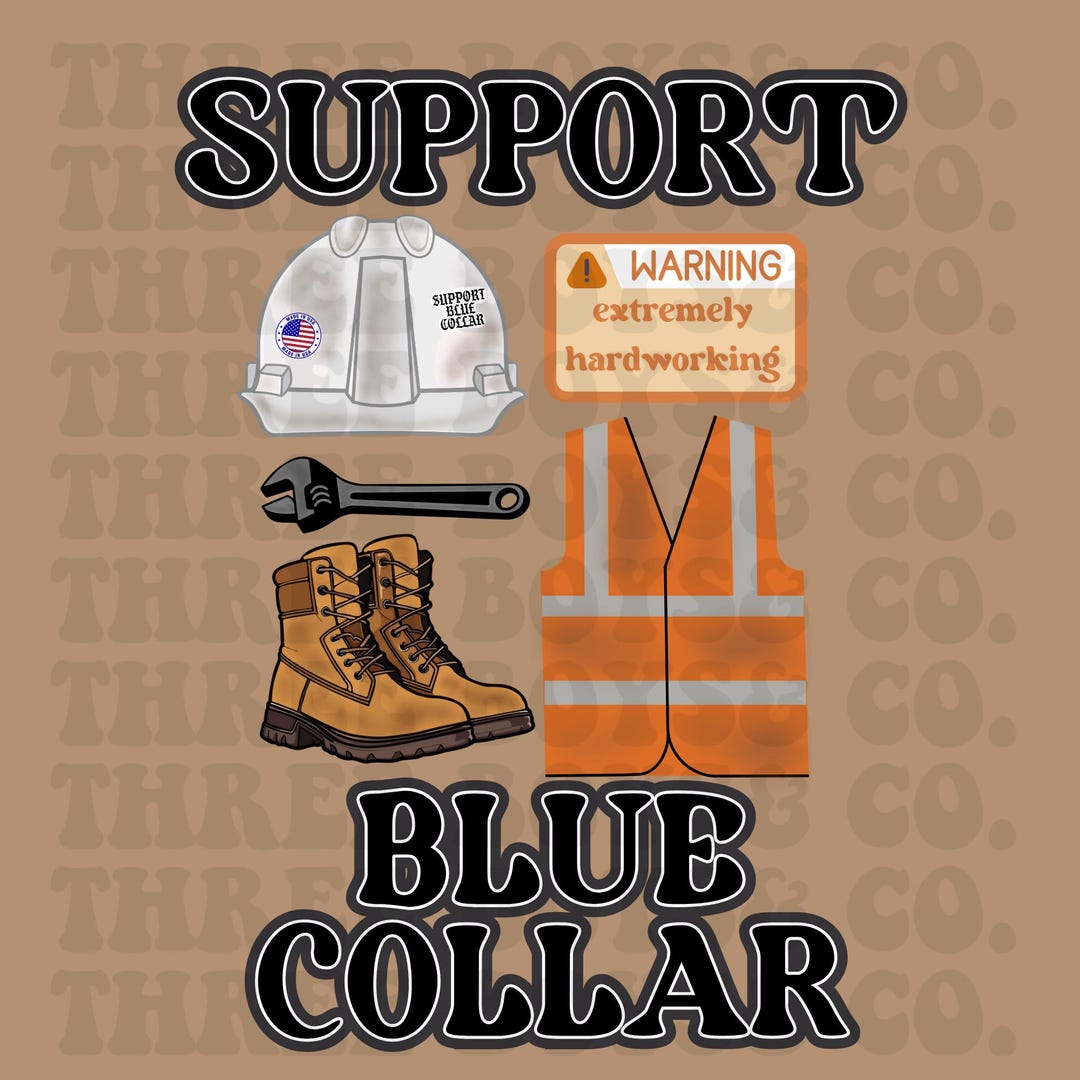 Support Blue Collar Png | Boy Digitals | Boy Png | Blue Collar - Etsy