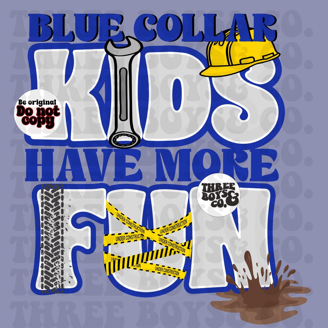 Blue Collar Kids Have More Fun Png | Blue Collar Png | Boy Png ...
