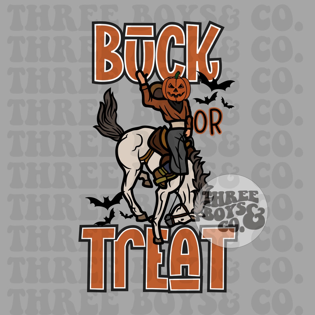 Buck or Treat Png | Western Halloween Png - Etsy