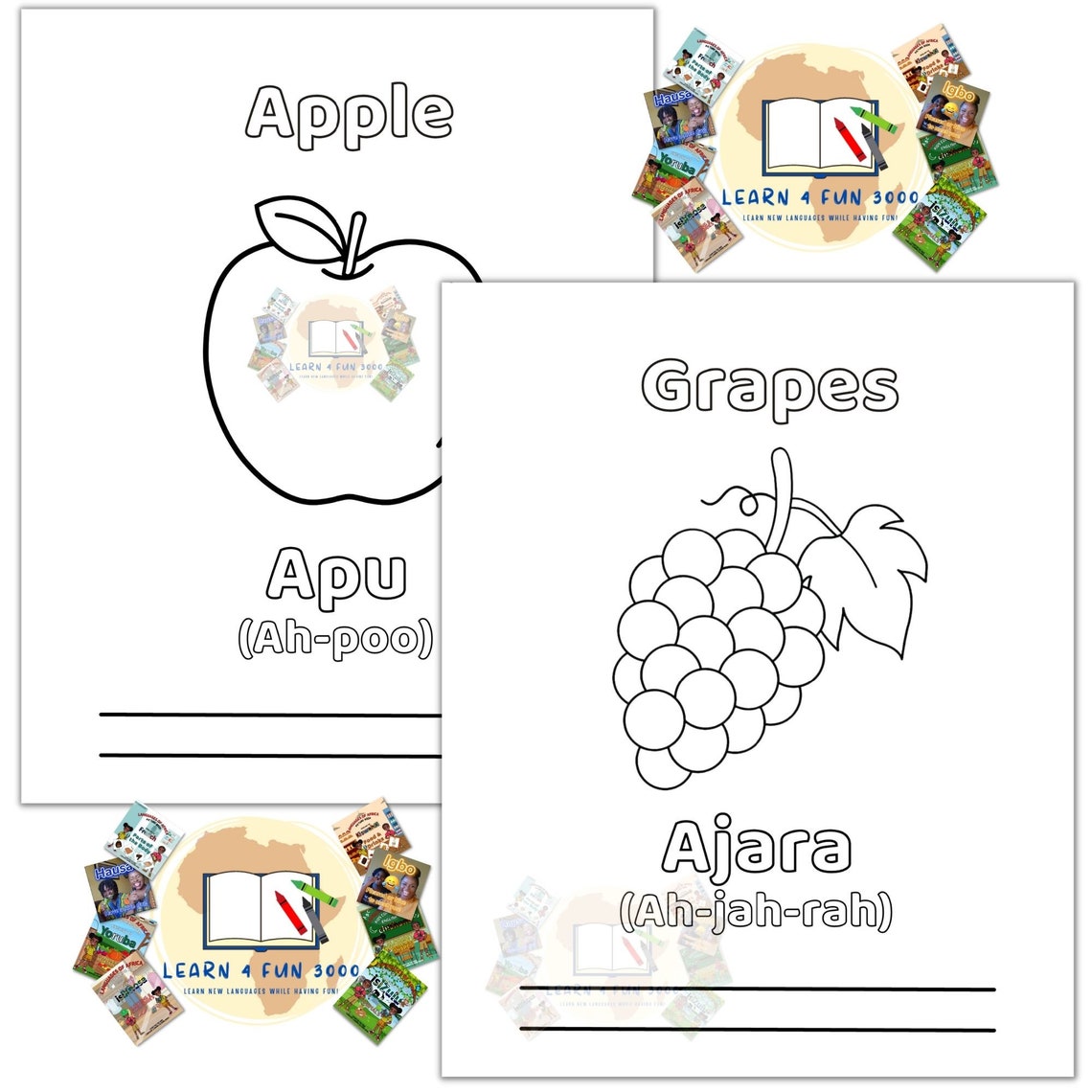 Yoruba / African Language Learning Digital Download Coloring - Etsy