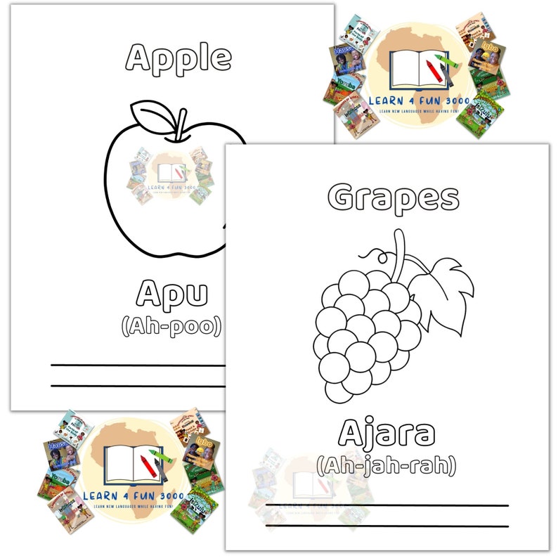 Yoruba / African Language Learning Digital Download Coloring - Etsy