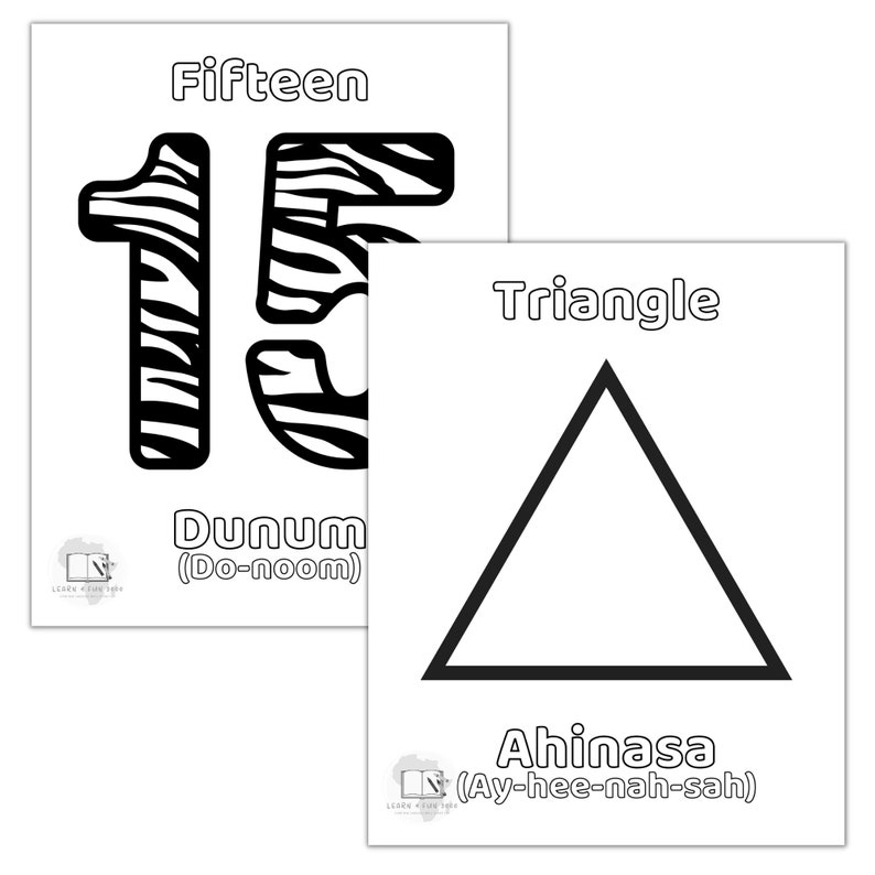 Twi / African Language Learning Digital Download Coloring Book for Kids ...