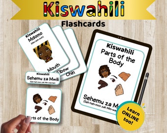 Swahili Human Body Flashcards Digital Download Kenya - Etsy