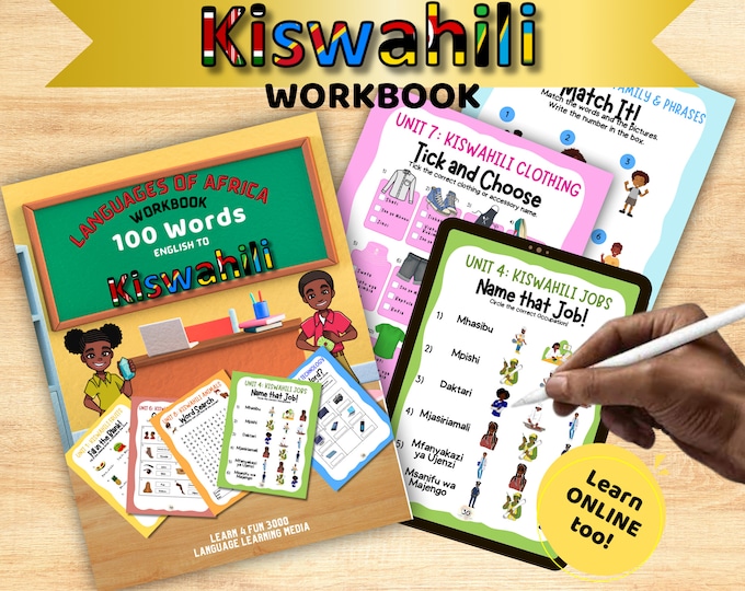 Colors and Shapes Flashcards, English/swahili, Homeschooling, Bilingual ...