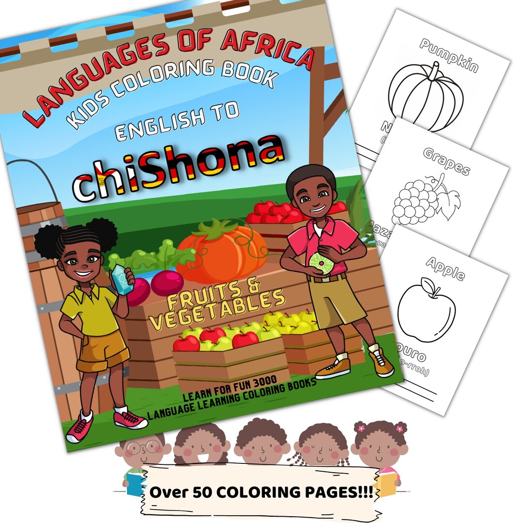 Shona / African Language Learning Digital Download Coloring Book for ...