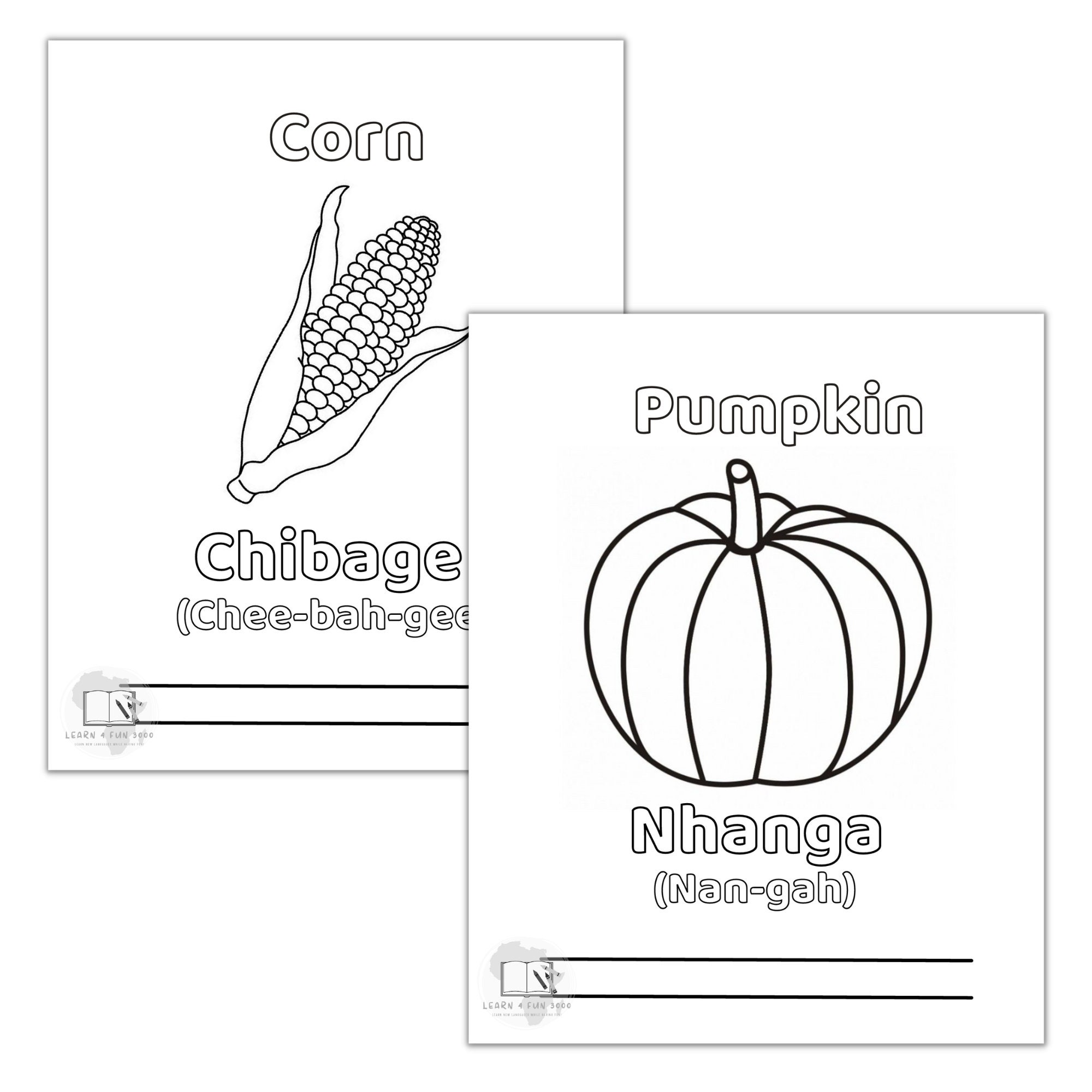 Shona / African Language Learning Digital Download Coloring Book for ...