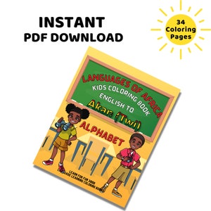 Twi / African Language Learning Digital Download Coloring Book - Etsy